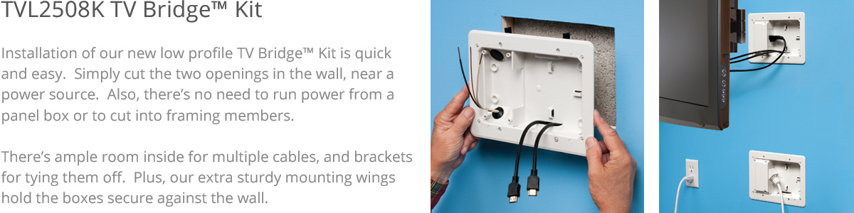 Arlington | Low Profile TV Bridge Kit